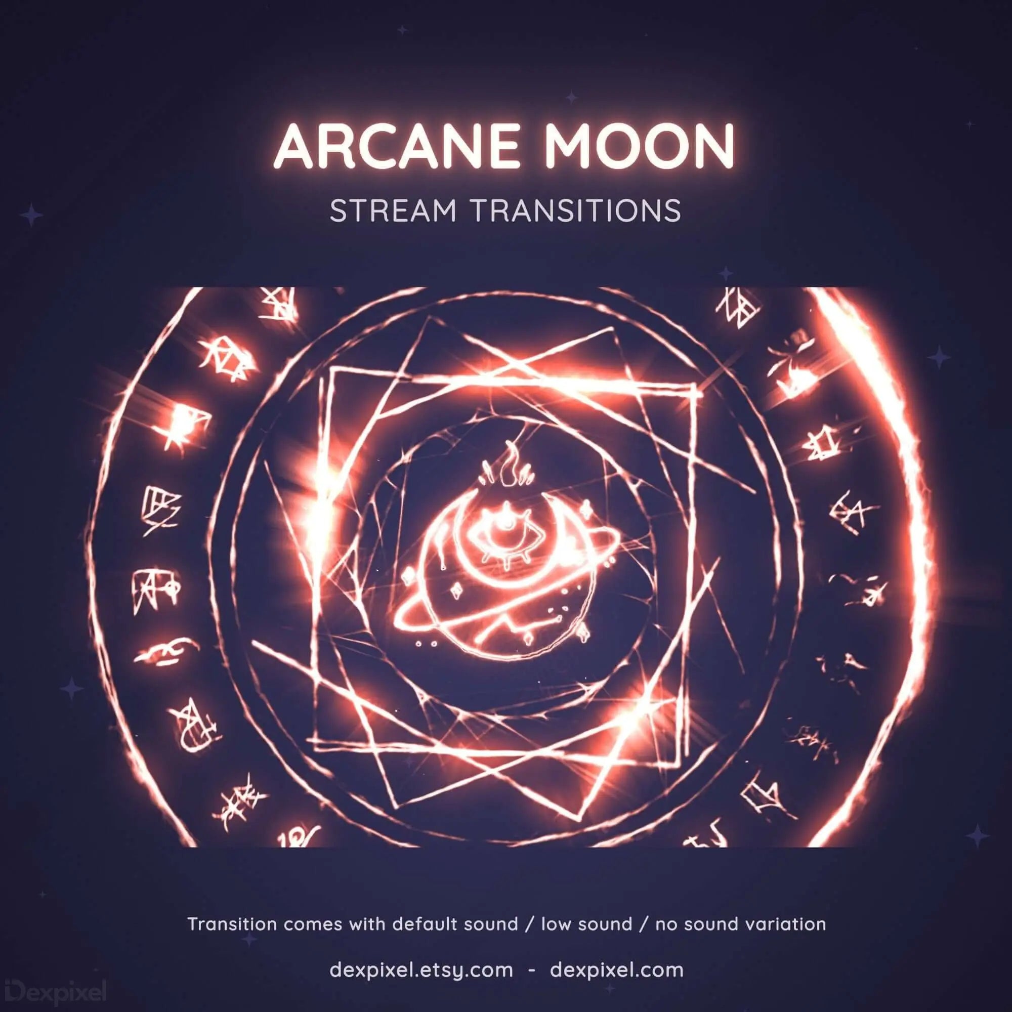 Red Arcane Moon Stream Transition | OBS Stinger | Vtuber Aesthetics | Dexpixel