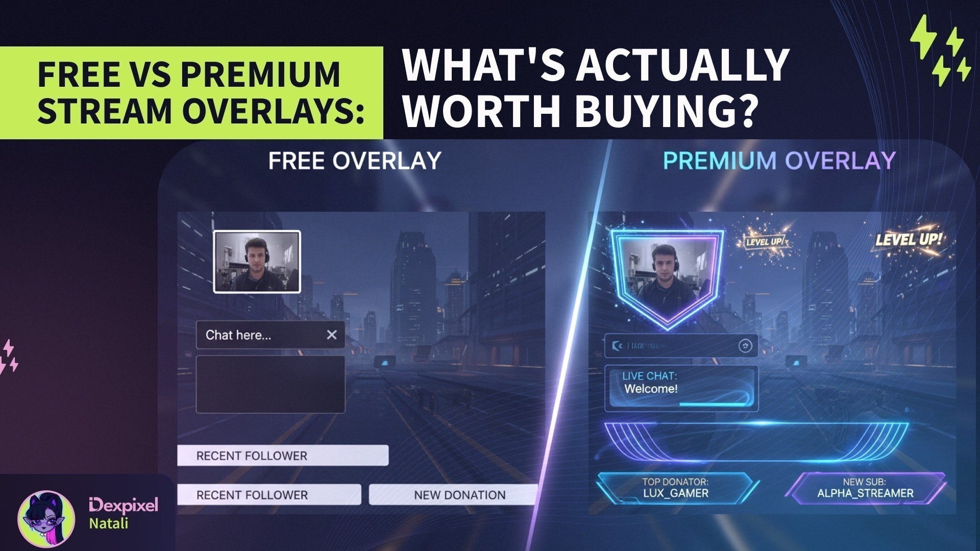 Free vs Premium Stream Overlays: What's Actually Worth Buying? – Dexpixel