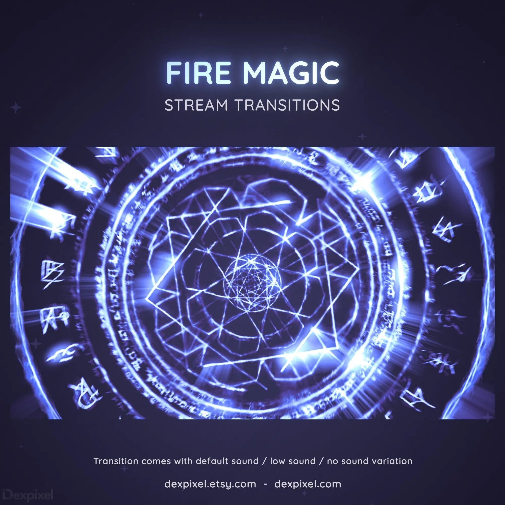 Fire Seal Magic Stream Transition | Mystical Aesthetic | Dexpixel
